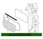 68291-0C030 - Inner Weather-Strip - 2007-2021 Toyota Tundra | OEM ...