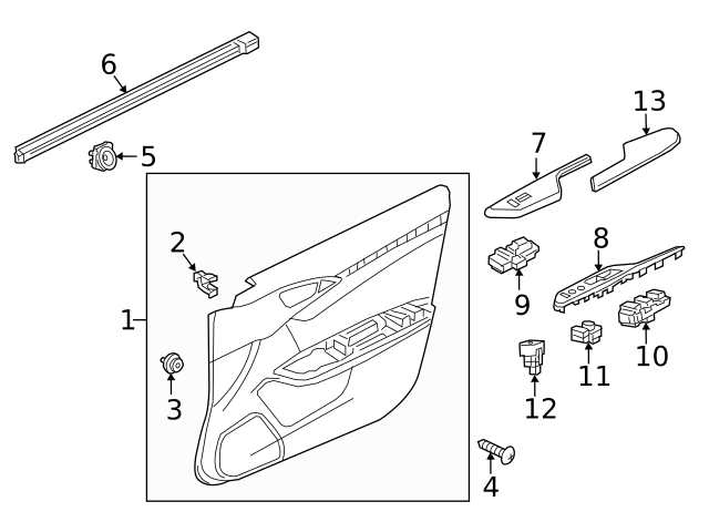 72375-TBA-A01 - Belt Weather-Strip 2016-2022 Honda | Honda Parts Online