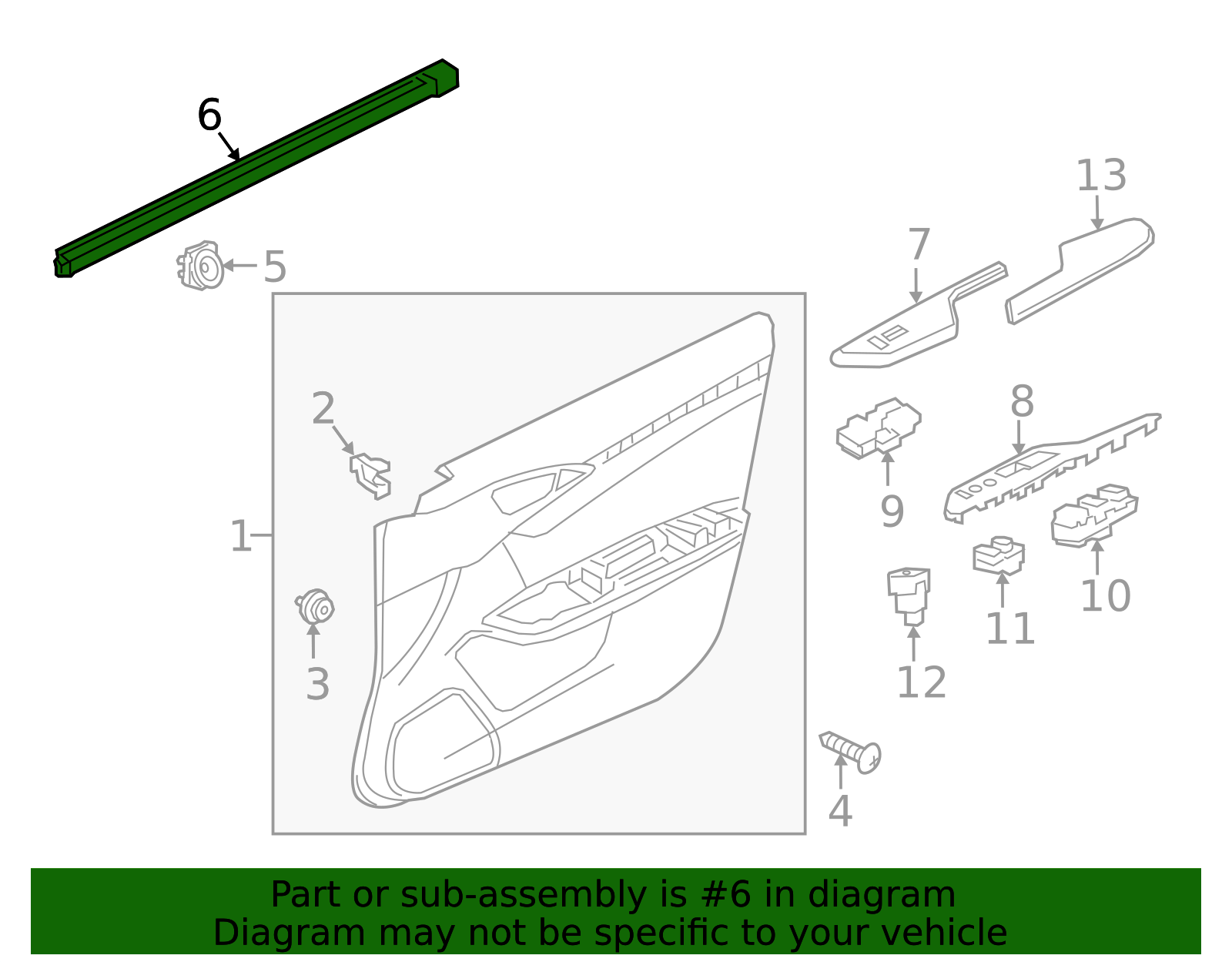 72375-TBA-A01 - Belt Weather-Strip 2016-2022 Honda | Honda Parts Online