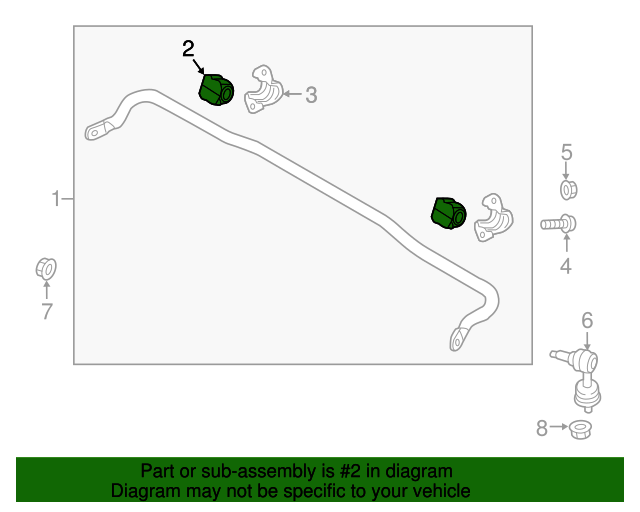 54813-1W000 - Stabilizer Bar Bushing 2012-2018 Kia | Kia.Parts Store