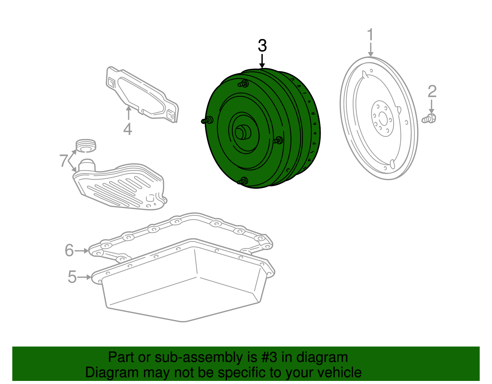 2009-2014 Ford Automatic Transmission Torque Converter 9C2Z-7902-B ...