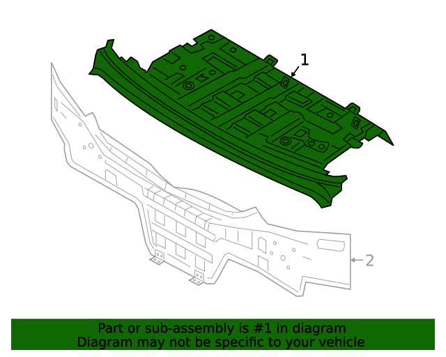 2019-2023 Genesis G70 Panel Frame Assembly-Pkg Tray Rear 69300-G9100 ...
