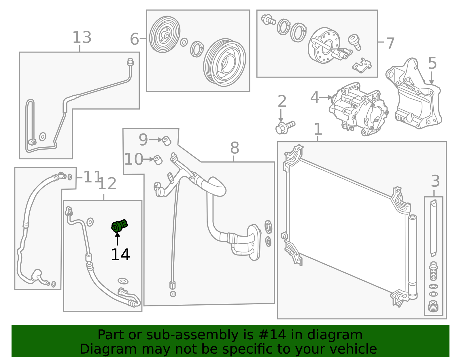 2011-2025 Honda Pressure Sensor 80450-T2F-A01 | OEM Parts Online