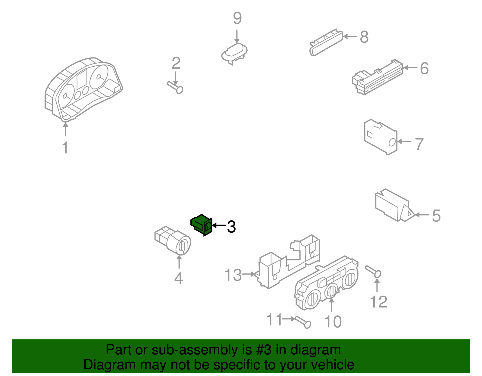 2009-2018 Volkswagen Instrument Light Rheostat 5M0-941-334-A-REH | VW ...
