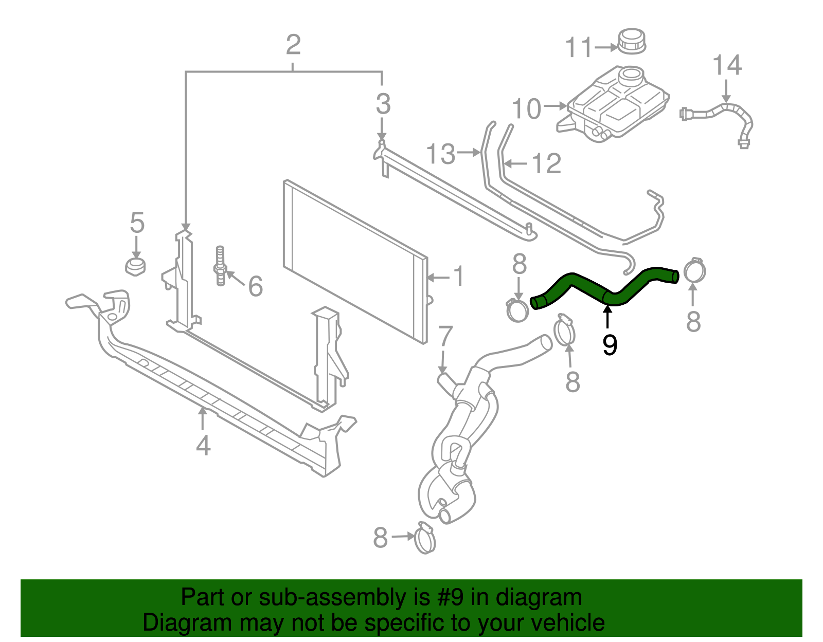 2004-2013 Volvo Lower Hose 30761633 | OEM Parts Online