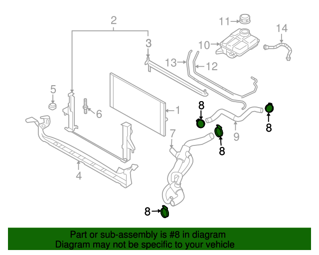 2007-2016 Volvo Hose Clamp 988027 | TascaParts.com