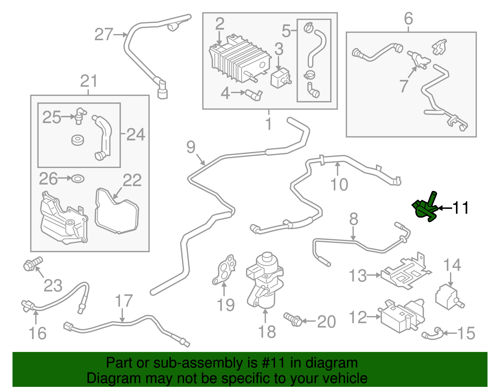 2011-2023 Ford Motorcraft™ Vapor Canister Purge Solenoid CX-2695 ...