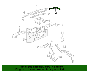 2007-2014 Toyota FJ Cruiser Defroster Duct 55971-35030 | OEM Parts Online