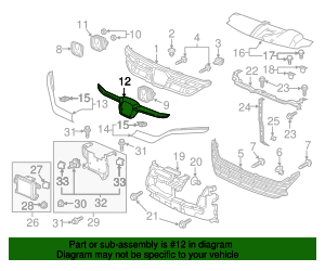 71129-THR-A01 - Garnish, Front Grille (Chrome) - 2018-2020 Honda ...