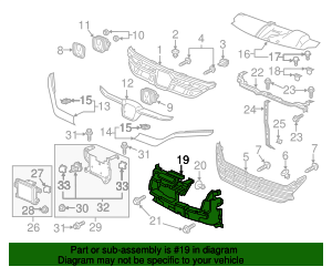 74160-THR-A00 - Shroud Front Bulkhead Air - 2018-2020 Honda Odyssey ...
