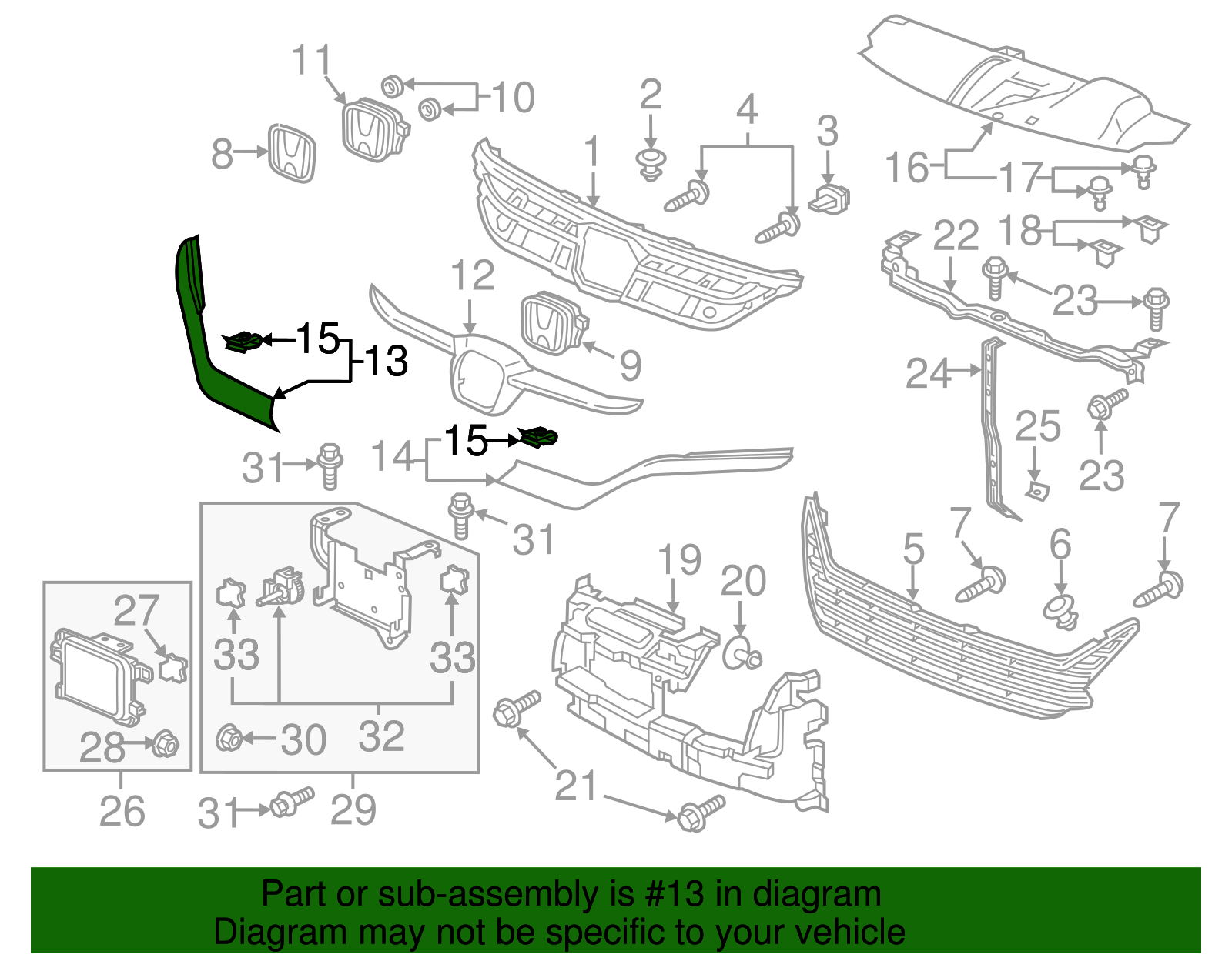 2018-2020 Honda Odyssey Lower Trim 71210-THR-A01 | Honda Factory Parts
