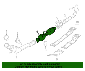 2010-2012 Mopar Converter, Catalytic 52122196AD | TascaParts.com