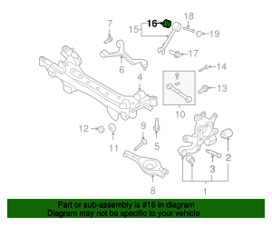 2006-2010 Hyundai Trailing Arm Bushing 55543-3K000 | QuirkParts