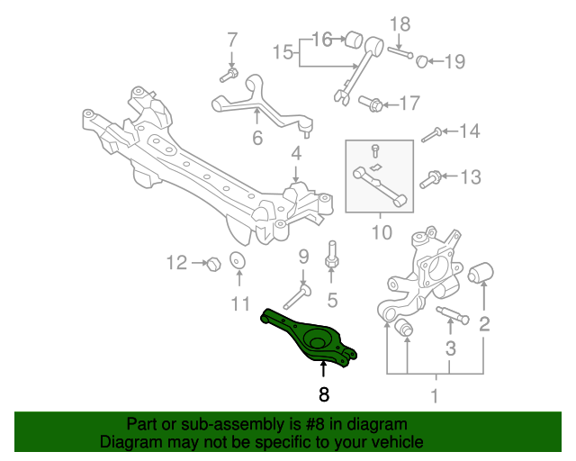 2006-2011 Hyundai Lower Control Arm 55210-3K700 | HyundaiParts.Online