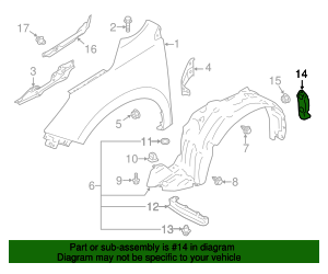 2014-2018 Subaru Forester Bracket 59123SG040 | Subaru Parts Guys