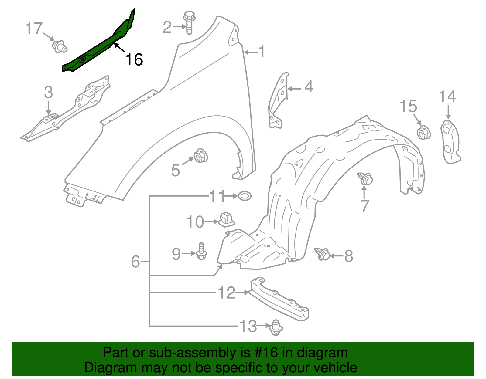 2014-2018 Subaru Forester Cover 57256SG030 | Subaru Parts Guys
