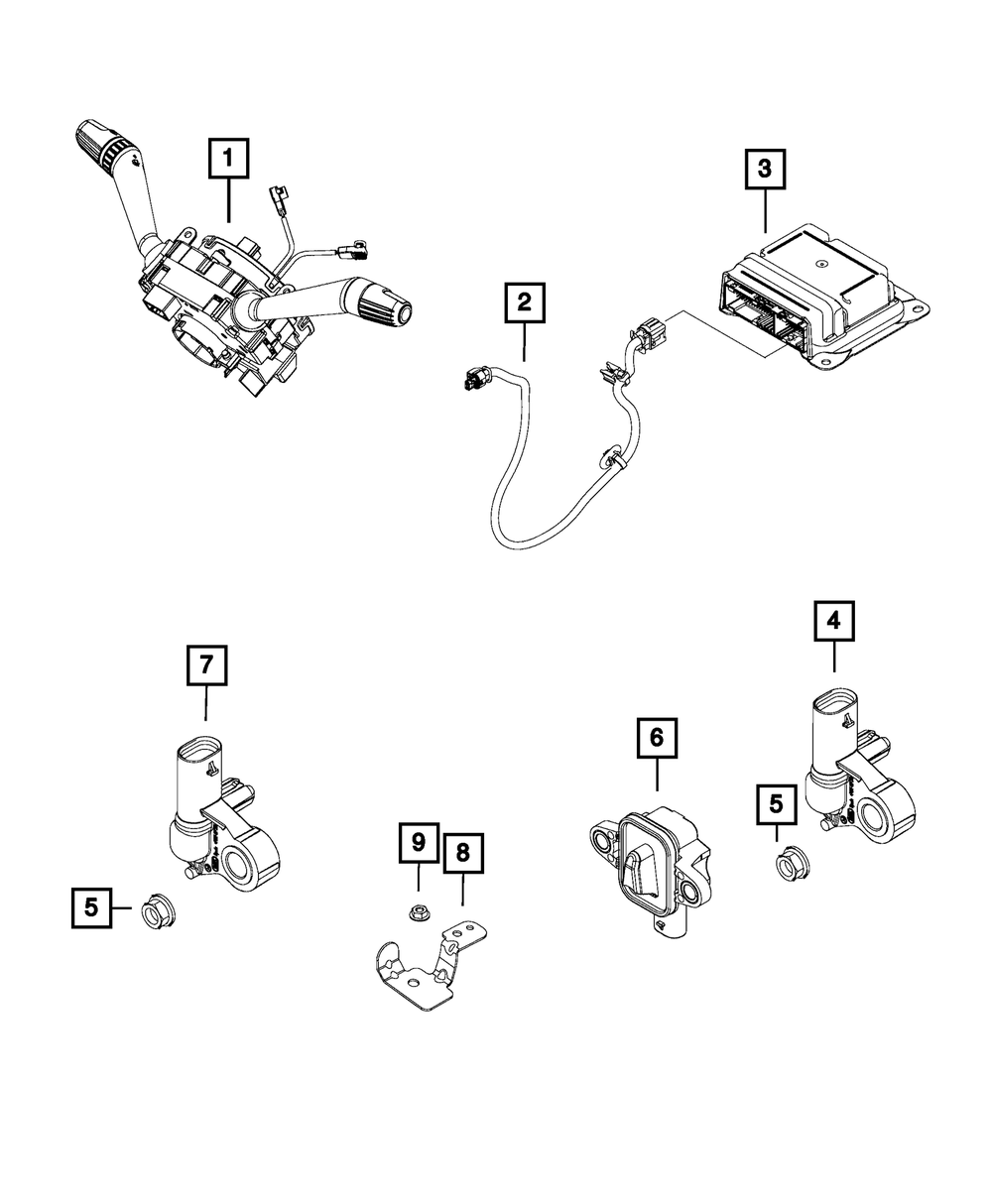 2016-2017 Fiat 500X Steering Column Control Module Clock Spring, US ...