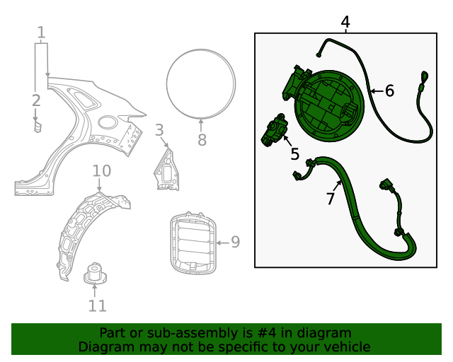 DGH9-42-420G - Fuel Pocket - 2020-2024 Mazda CX-30 | Mazda OEM Parts Outlet