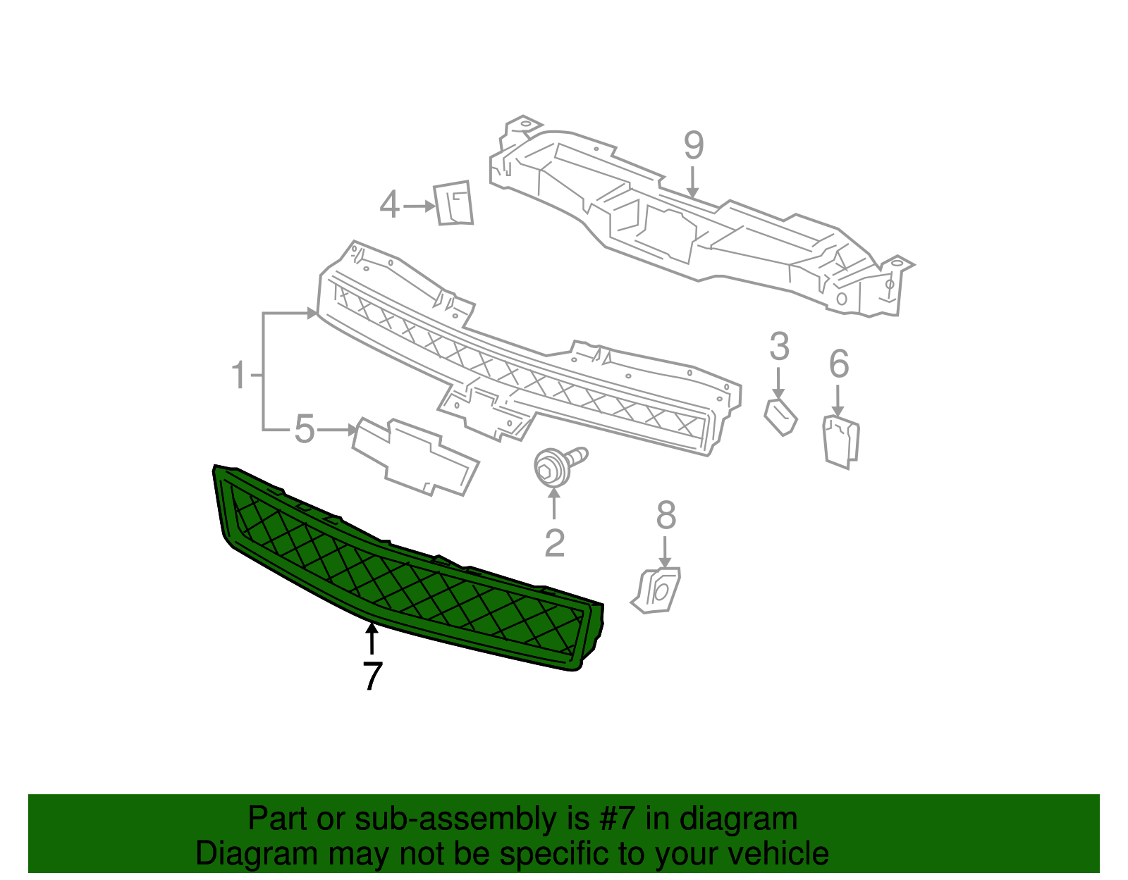2007-2014 Chevrolet OEM NEW 2007-14 GM Chevrolet Tahoe Avalanche Bright ...
