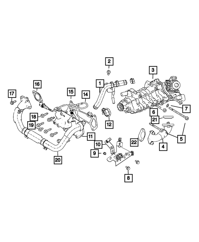 2014-2017 Ram Egr Cooler Gasket 68224950AA | Mopar Estores
