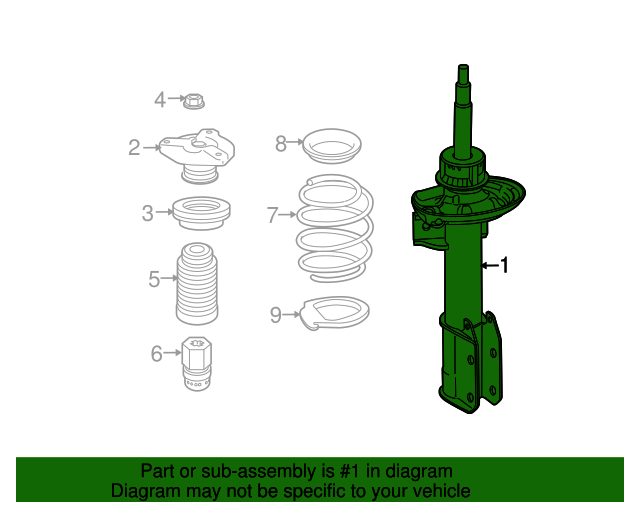204-323-17-00-64 - Shock Absorber 2010-2015 Mercedes-Benz | Mercedes ...