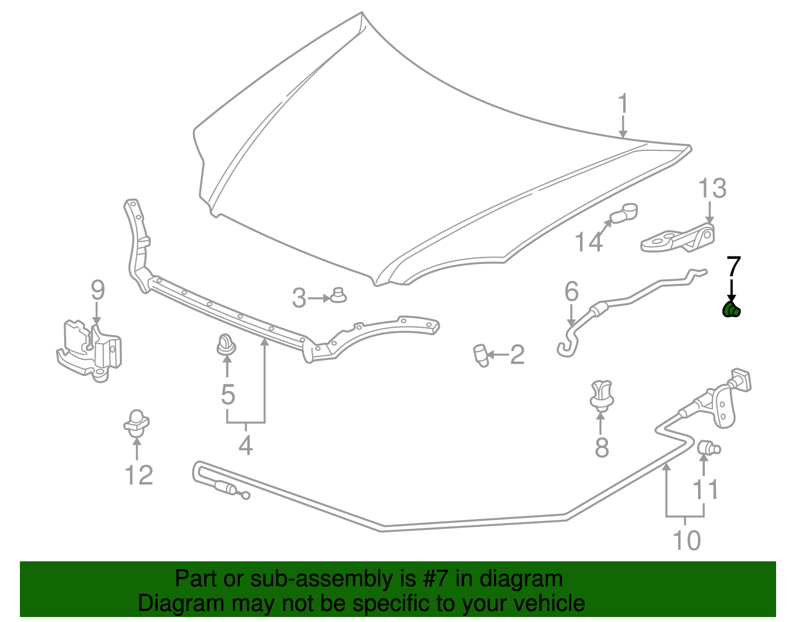 91604-SD2-013 - Support Rod Grommet 1988-2011 Honda | Honda Parts Online