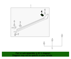 2007-2014 Acura Clip, Tailgate Garnish 91512-SJK-003 | OEM Parts Online