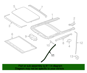166-785-06-01 - Sunroof Drain Hose 2012-2019 Mercedes-Benz ...