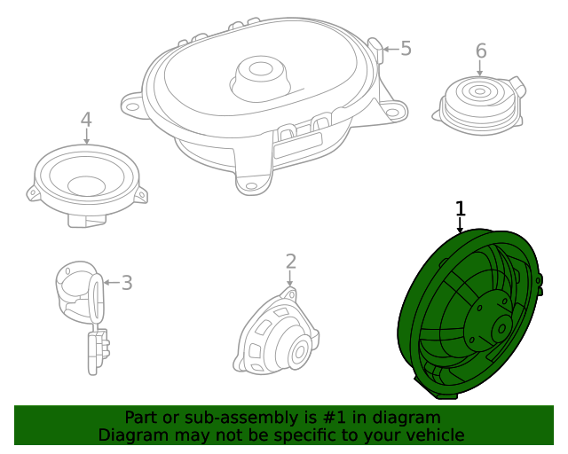 2018-2023 Land Rover Speaker LR096616 | JaguarParts.com