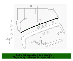 2016-2022 Chevrolet Spark Rear End Spoiler Tape 95368981 GM ...