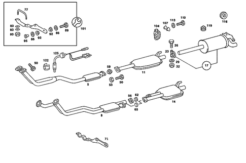 Exhaust System for 1985 Mercedes-Benz 190E | Mercedes-Benz USA Parts