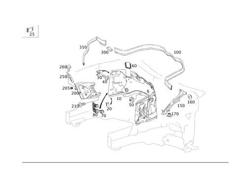 Engine Compartment Partition Wall, Wheel Well Detachable Parts for 2016 ...
