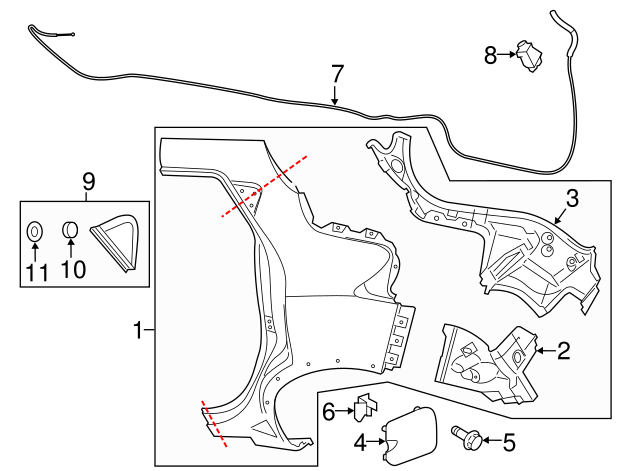 2011-2017 Nissan Lock - Passenger Side (RH) 78827-ED00B | GetOEMParts.com