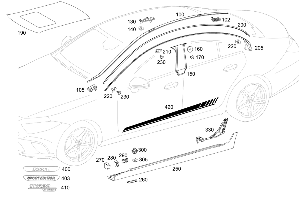 2019-2023 Mercedes-Benz Water Deflector 257-690-81-00 | Mercedes-Benz ...