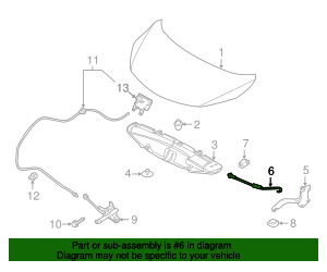 Rod Hood Support F5771-3WCMA | TascaParts.com