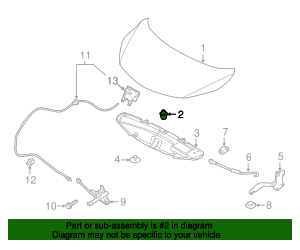 65822-1HL0A - Hood Bumper 2012-2024 Nissan | Nissan Parts & Accessories ...