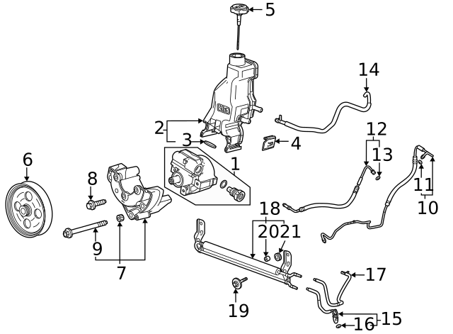 2020-2023 GM Power Steering Pump Bracket 12654286 | OEM GM Parts