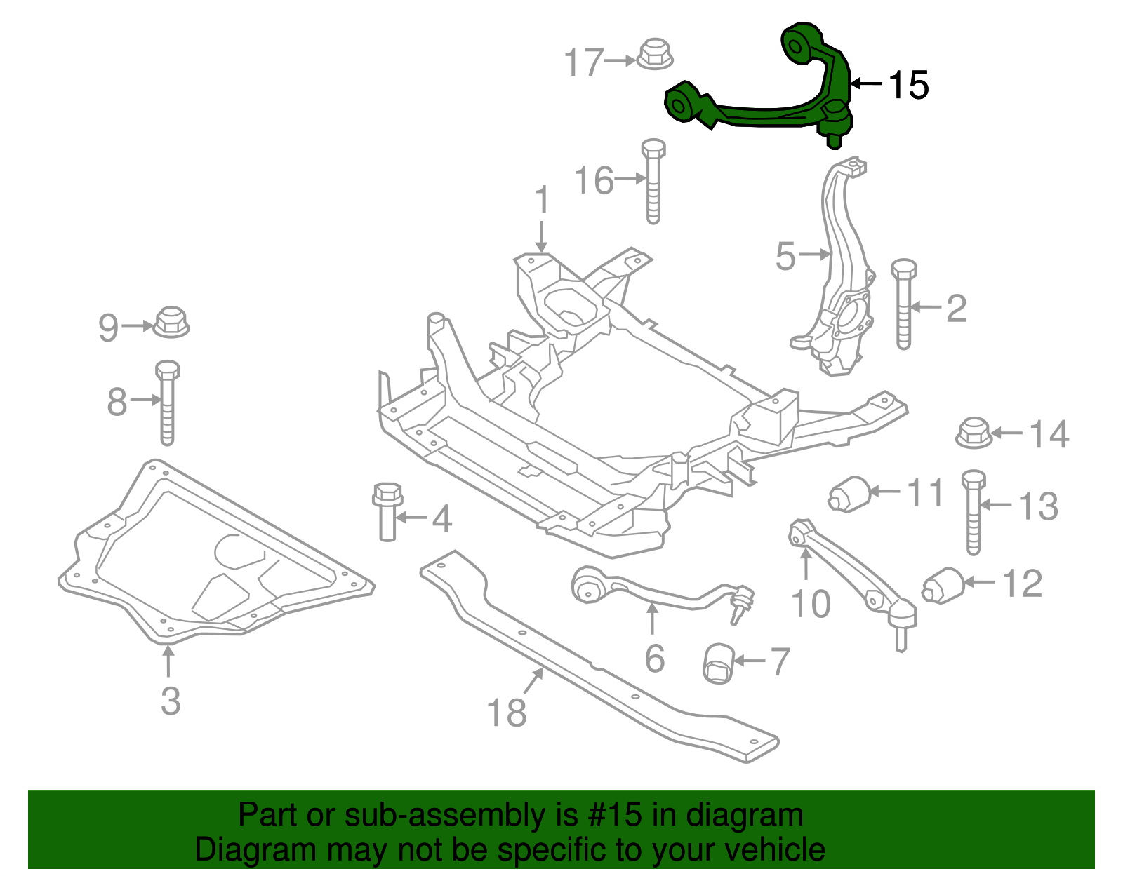 31126863336 - 2014-2019 BMW Upper Control Arm (31-12-6-863-336) | BMW ...