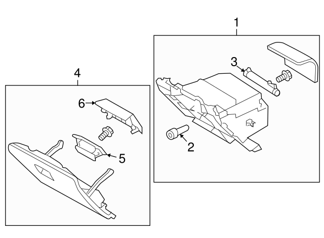 2009-2014 Nissan Cube Glove Box Assembly Damper 68513-1FC0A | QuirkParts