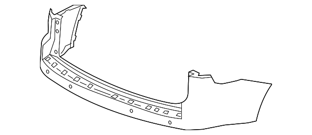 2013-2017 GMC Rear Upper Bumper Cover 23350828 GM | GMPartsDirect.com