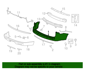 2013-2017 GMC Rear Upper Bumper Cover 23350828 GM | GMPartsDirect.com