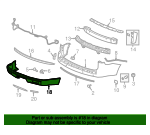 2013-2017 GMC Black Rear Lower Bumper Cover 20982423 GM | GMPartsDirect.com