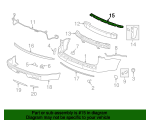 2013-2017 GMC Rear Bumper Fascia Support 20986156 | AutoNation Parts