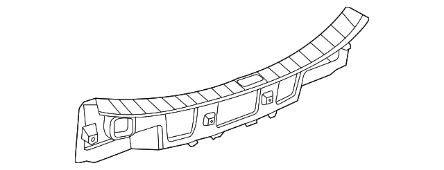 22903111 - Jet Black Rear End Trim Finish Panel 2013-2019 Cadillac XTS ...