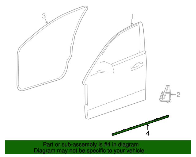 212-690-48-62 - Door Seal 2010-2016 Mercedes-Benz | AutoNationParts.com