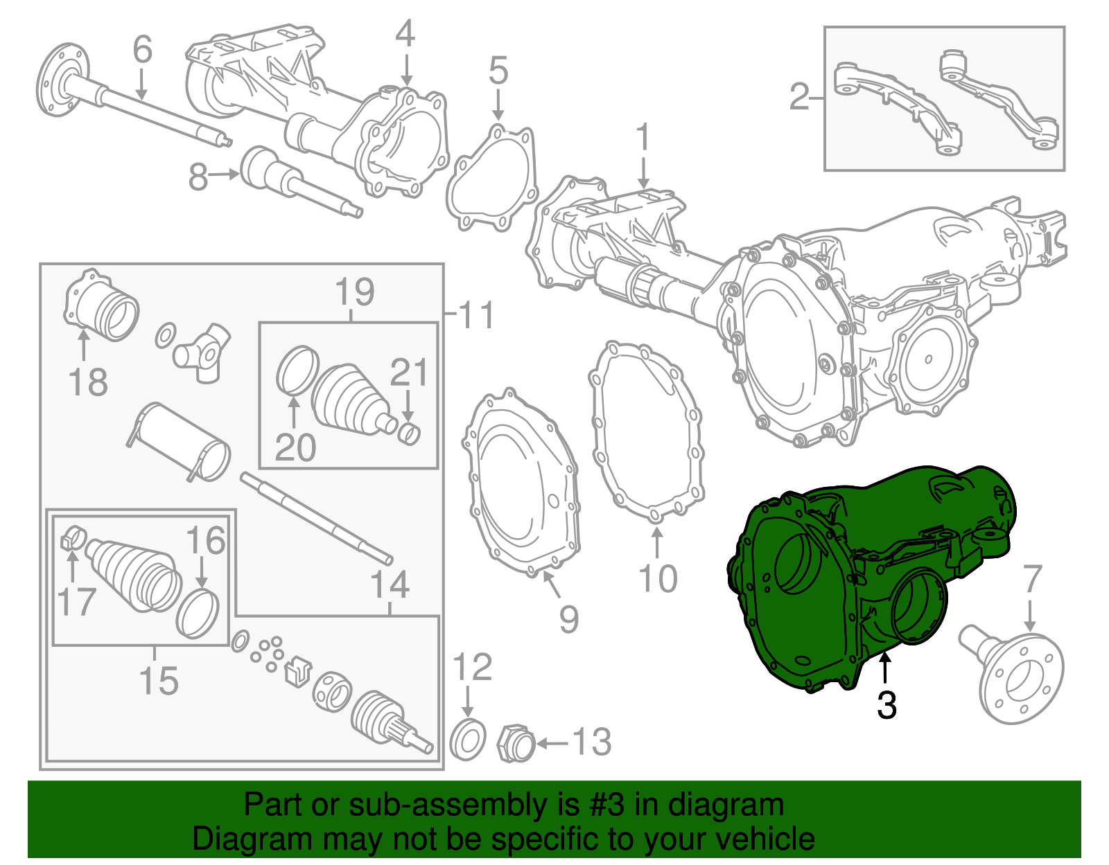 2011-2019 GM Front Differential Carrier 20920808 | Partners Chevy
