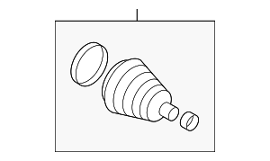 19209167 - Front Wheel Half-Shaft Tri-Pot Boot Kit with Clamps and Ring ...