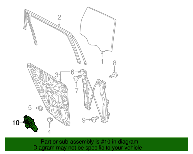 958-624-812-00 - Power Window Motor 2011-2018 Porsche Cayenne | AutoNationParts.com