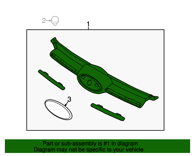 Genuine OEM Ford Part - Grille Assembly BM5Z-8200-A | Genuine OEM Ford ...
