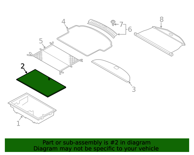 2019-2020 Hyundai Santa Fe Floor Storage Compartment Lid 85715-S2000 ...